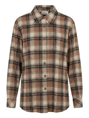 P.a.r.o.s.h Checked Cotton Shirt - Brown