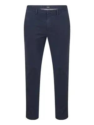 Hugo Boss Navy Twill Chino Trousers - Blue