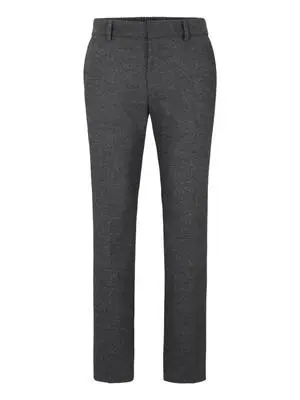 Hugo Boss Charcoal Textured Drawstring Trousers - Grey