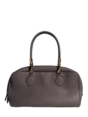 Gucci Large Bamboo Top Handle Bag - Dark Gray