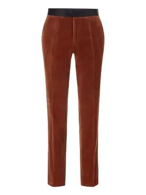Hugo Boss Tailored Velvet Trousers - Brown