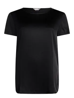 Max Mara Max Mara Solid Satin Top Black