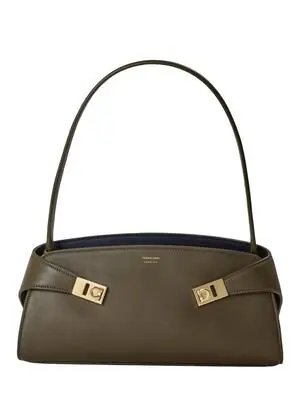 FERRAGAMO Solid Color Handle Bag - Brown