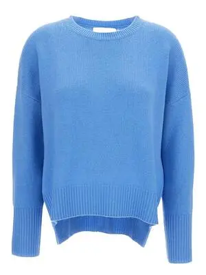 LISA YANG Lisa Yang Mila Ribbed-Knit Crewneck Sweater Blue