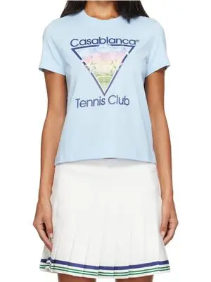 CASABLANCA Casablanca Tennis Club Graphic Cropped T-Shirt