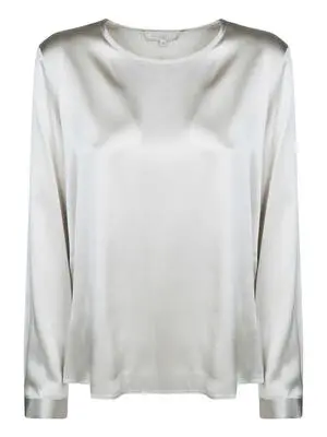 Antonelli Firenze Satin Long Sleeve T-shirt - White