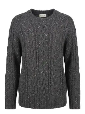 P.a.r.o.s.h Cable-knit Crewneck Jumper - Grey
