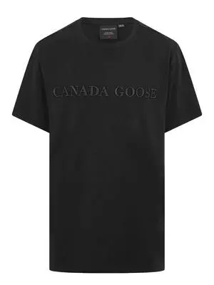Canada Goose Logo Cotton Tshirt - Black