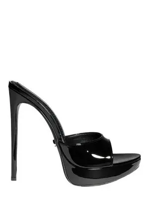 Gucci Sorbetto Slide Stiletto Platform Sandals - Black