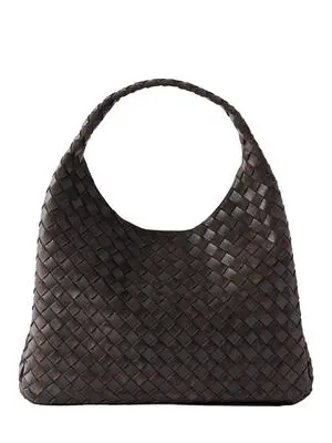 Bottega Veneta Bell Large Intrecciato Shoulder Bag - Brown