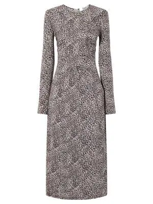 Sea SEA Charlize Leopard-Print Stretch-Jersey Midi Dress Multi