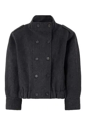 Sea Lona Wool Coat - Charcoal