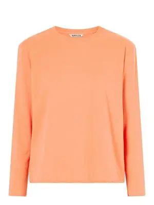 Auralee Cotton And Cashmere-blend T-shirt - Pink