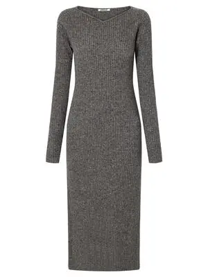 AURALEE AURALEE Ribbed Cashmere Midi Dress