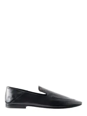 Saint Laurent Alain Cassandre-embellished Leather Loafers - Black