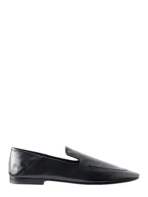 Saint Laurent Alain Cassandre-embellished Leather Loafers - Black