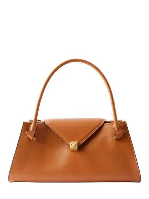 Versace Medium Calf Leather Shoulder Bag - Tan