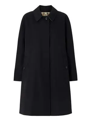 Burberry Cotton Gabardine Trench Coat - Black