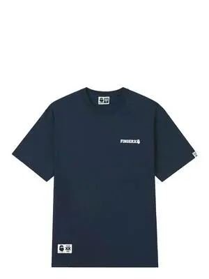 FINGERCROXX Logo-print Cotton T-shirt - Blue