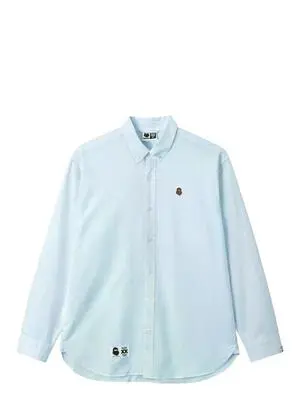 FINGERCROXX Logo-patch Button-down Shirt - Blue