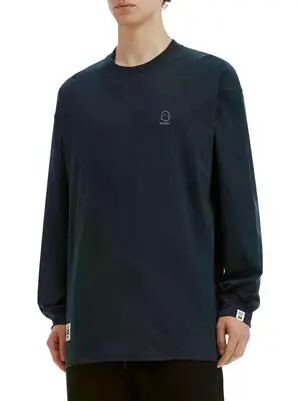 FINGERCROXX Logo-embroidered Long-sleeved T-shirt - Blue