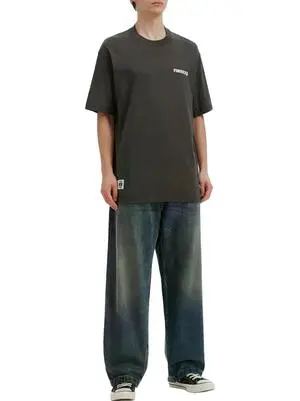 FINGERCROXX Logo-print Cotton T-shirt - Grey