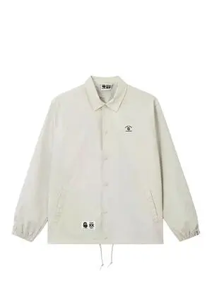FINGERCROXX Logo-patch Shirt Jacket - White