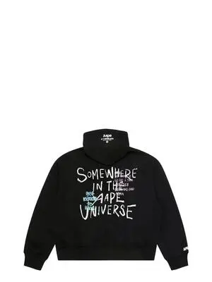 AAPE BY *A BATHING APE Logo-print Drawstring Hoodie - Black