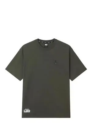 FINGERCROXX Logo-embroidered Graphic-print T-shirt - Green