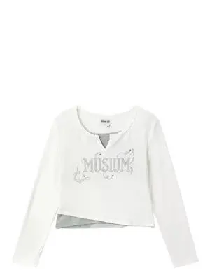 MUSIUM DIV. Layered Effect Logo T-shirt - White