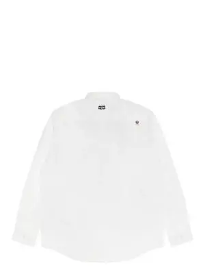AAPE BY *A BATHING APE Aapenow Moonface-patch Button-down Shirt - White