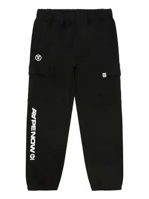 AAPE BY *A BATHING APE Logo-print Cargo Track Pants - Black