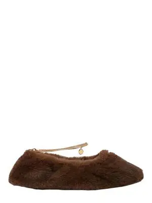 Stella McCartney Stella McCartney Mink Ankle Chain Ballerina Flats Brown
