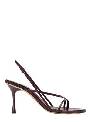 Studio Amelia Studio Amelia Leather Slingback Sandals Red