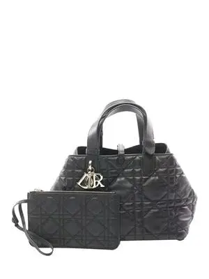 Dior Christian Dior Macrocannage Calfskin Toujours Handbag Black