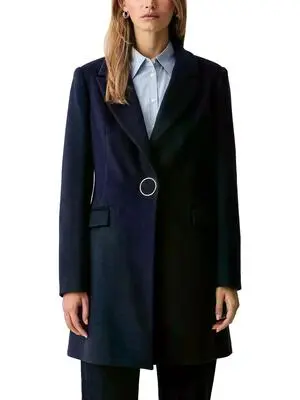 FRACOMINA Ring Detail Coat - Blue