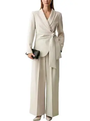FRACOMINA Pleated Wide-leg Trousers - Neutrals