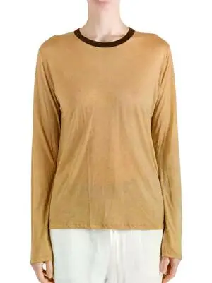 BASERANGE Contrast Trim Long Sleeve T-Shirt