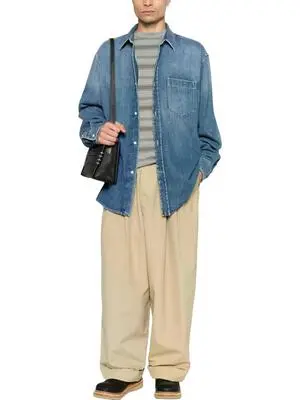Marni Pleated Wide-leg Trousers - Neutrals