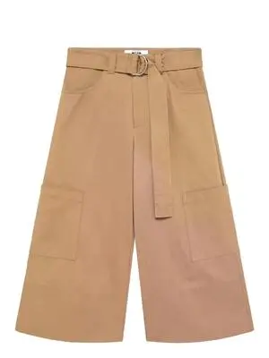 MSGM MSGM Cropped Belted Trousers