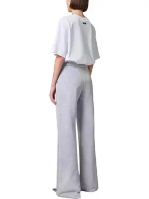 MSGM MSGM Logo Embroidered Wide-Leg Track Pants