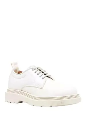 BUTTERO® Leather Derby Shoes - White
