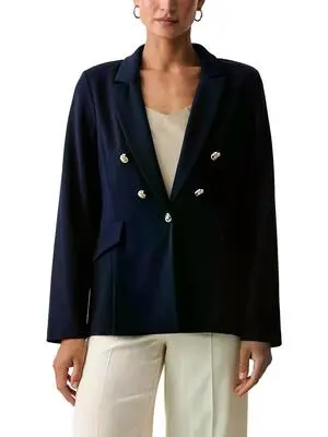 Joseph Ribkoff Double-breasted Blazer With Notched Lapels - Blue