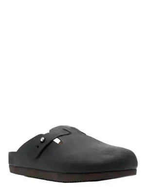 BUTTERO® Buckle-fastening Leather Mules - Black