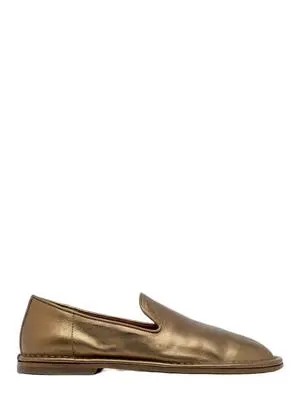 BUTTERO® Buttero Ercole Laminated Leather Loafers Gold