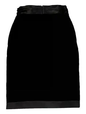 Saint Laurent Velvet Wrap Skirt - Black