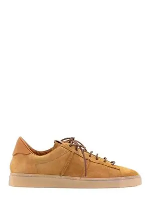 BUTTERO® Panelled Leather Sneakers - Brown