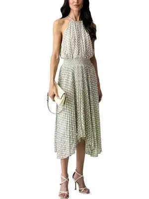 MORGAN Halterneck Midi Dress - Neutrals