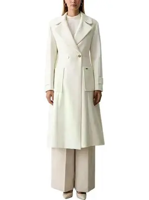FRACOMINA Double-breasted Coat With Patch Pockets - White
