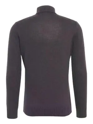 KANGRA Roll Neck Fine Knit Sweater - Brown